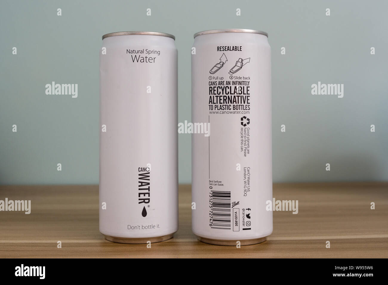 Natural spring water in a can; CanO Water, a recyclable alternative to ...