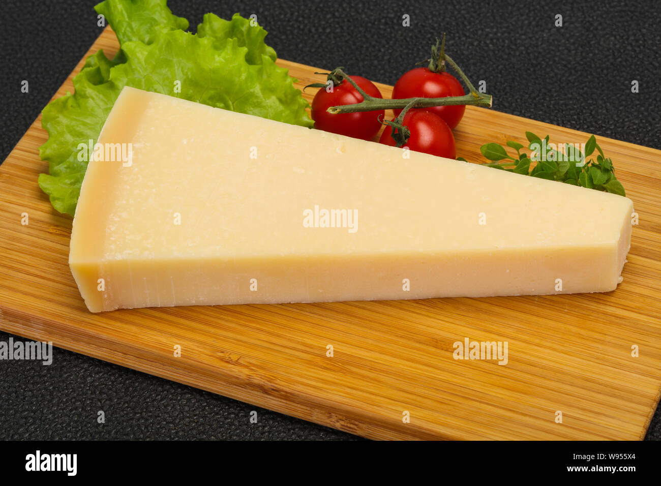 Italian traditional parmesan cheese triangle served salad Stock Photo ...