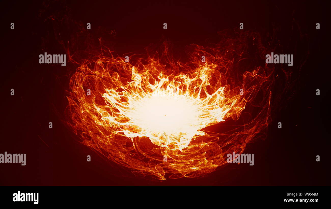 Motion background with sparks explosion and magic dust trail in circle ...