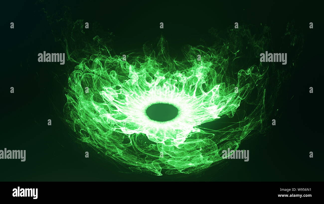 Motion background with sparks explosion and magic dust trail in circle ...