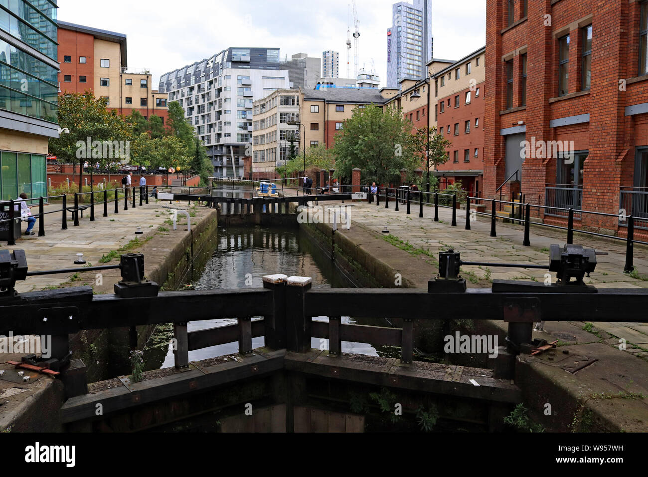 Safety fencing recently installed around wide Tib Lock on The Rochdale ...