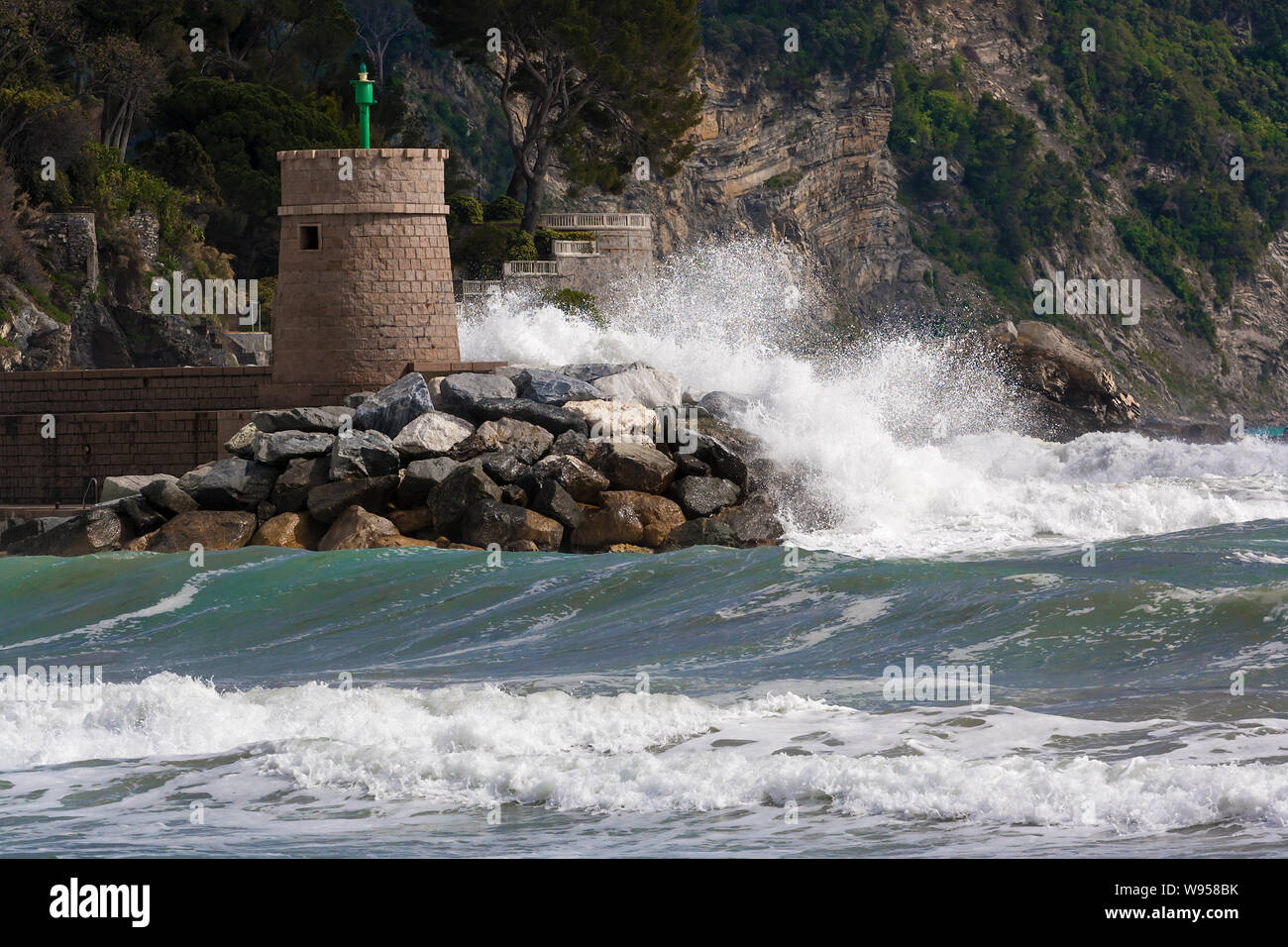 Breaking wave in spring hi-res stock photography and images - Alamy