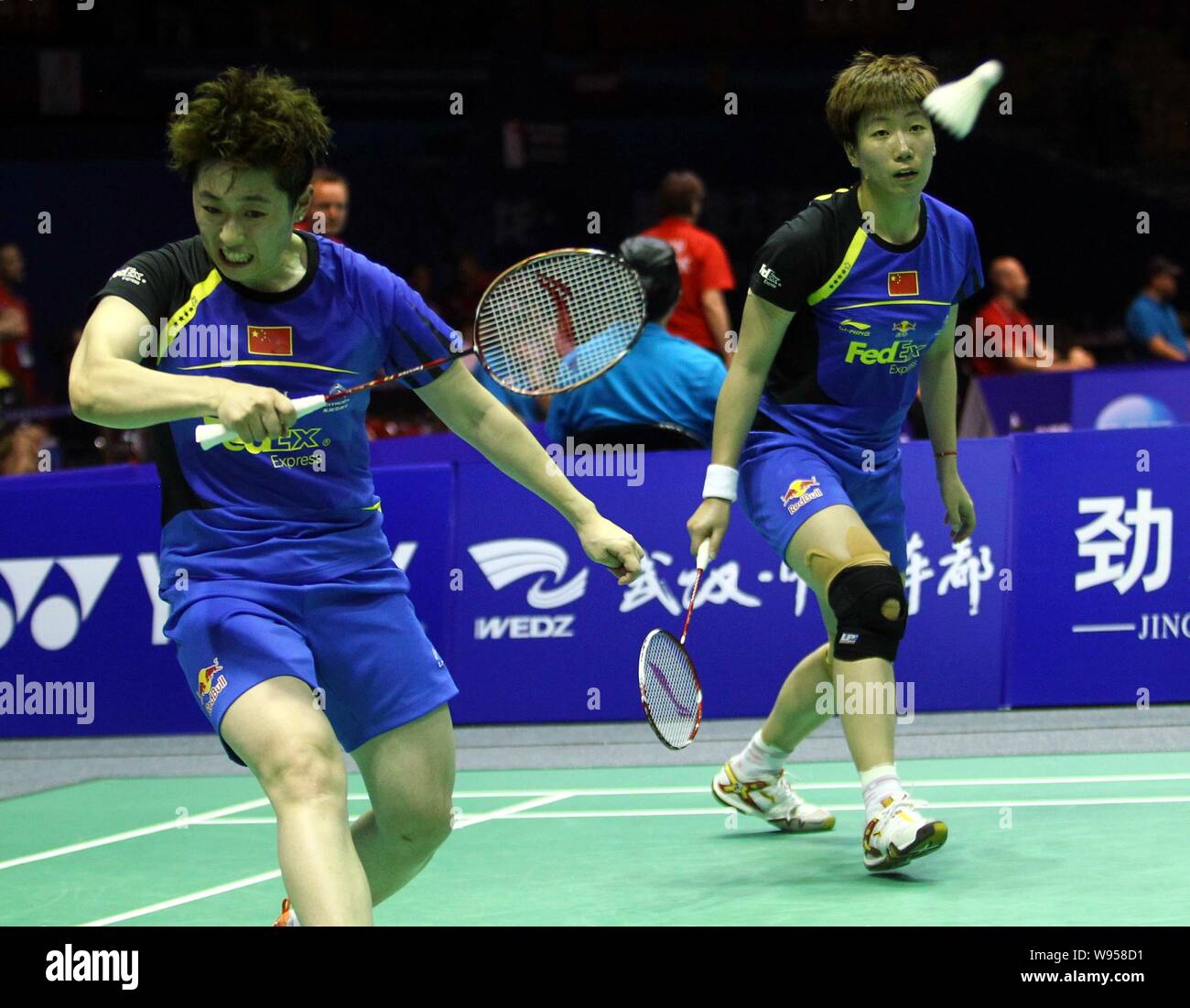 --FILE--Yu Yang, left, and Wang Xiaoli of China compete against Carla ...
