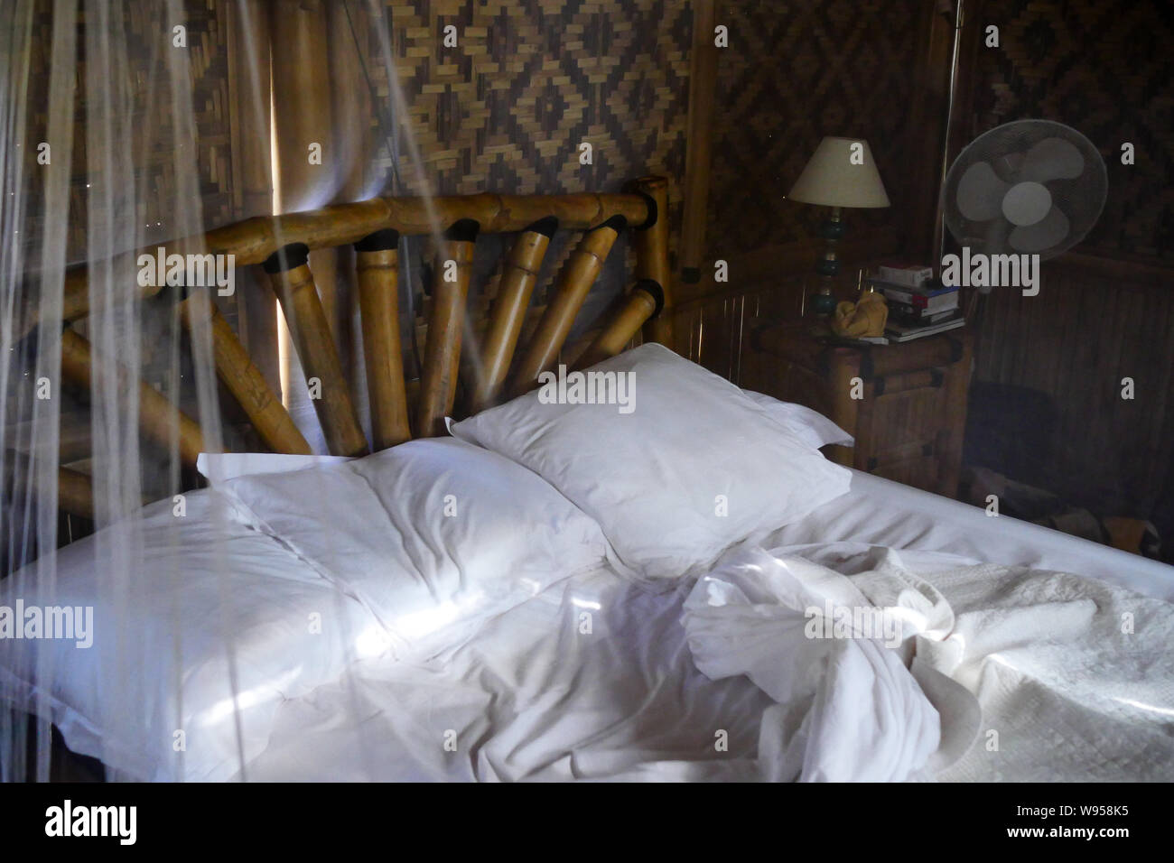 Indoor view of a Philippine hut, Ales, Gard, France Stock Photo - Alamy