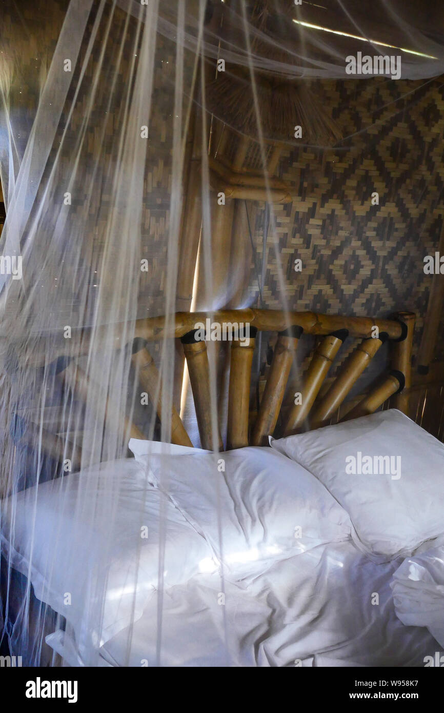 Indoor view of a Philippine hut, Ales, Gard, France Stock Photo - Alamy