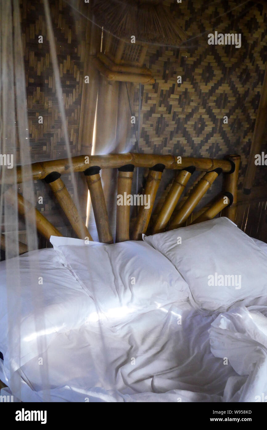 Indoor view of a Philippine hut, Ales, Gard, France Stock Photo - Alamy