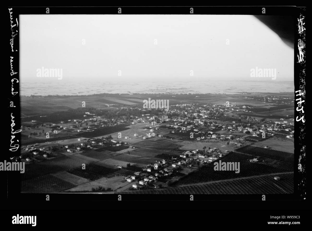 Air views of Palestine. Air route over Cana of Galilee, Nazareth, Plain ...