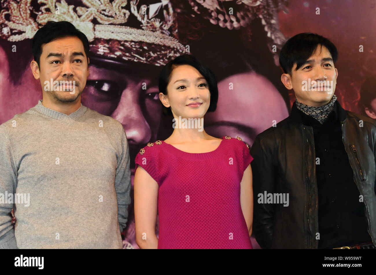 (From left) Hong Kong actor Sean Andy, Chinese actress Zhou Xun, and ...