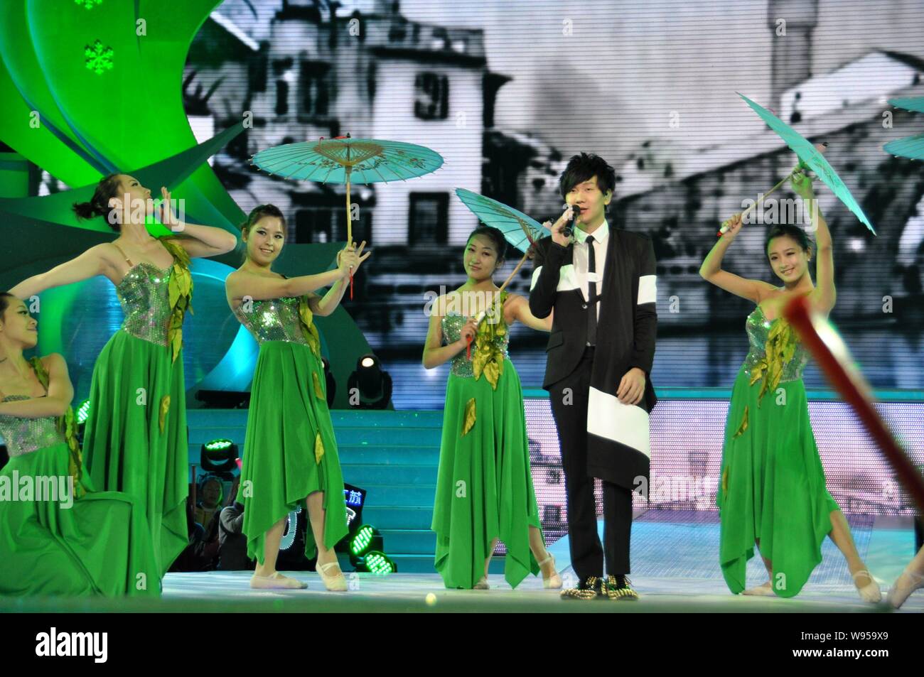 Singaporean singer JJ Lam performs during a Spring Festival gala in ...