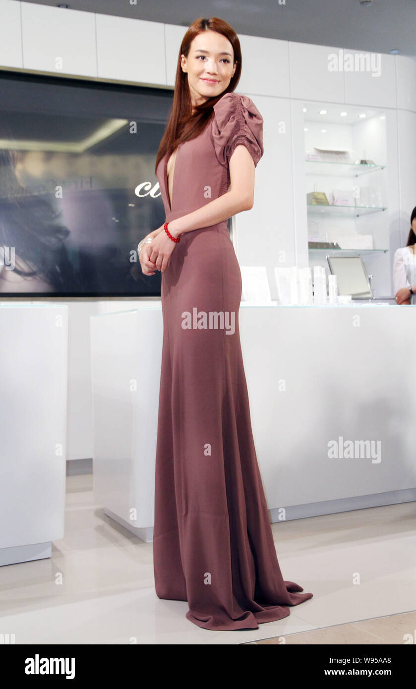 Taiwanese actress Shu Qi poses during a promotional activity for the ...
