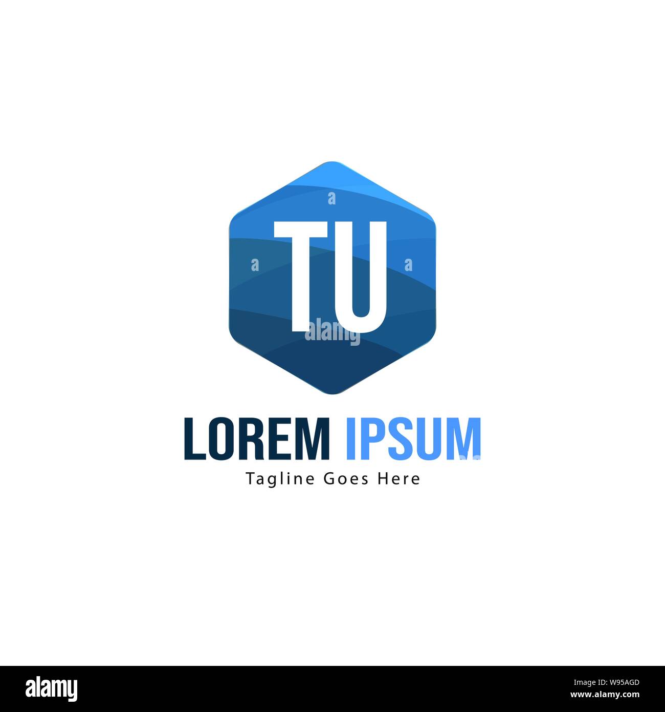 Initial TU logo template with modern frame. Minimalist TU letter logo ...