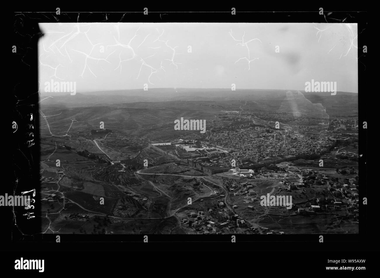 Air views of Palestine. Jerusalem from the air (The Old City ...