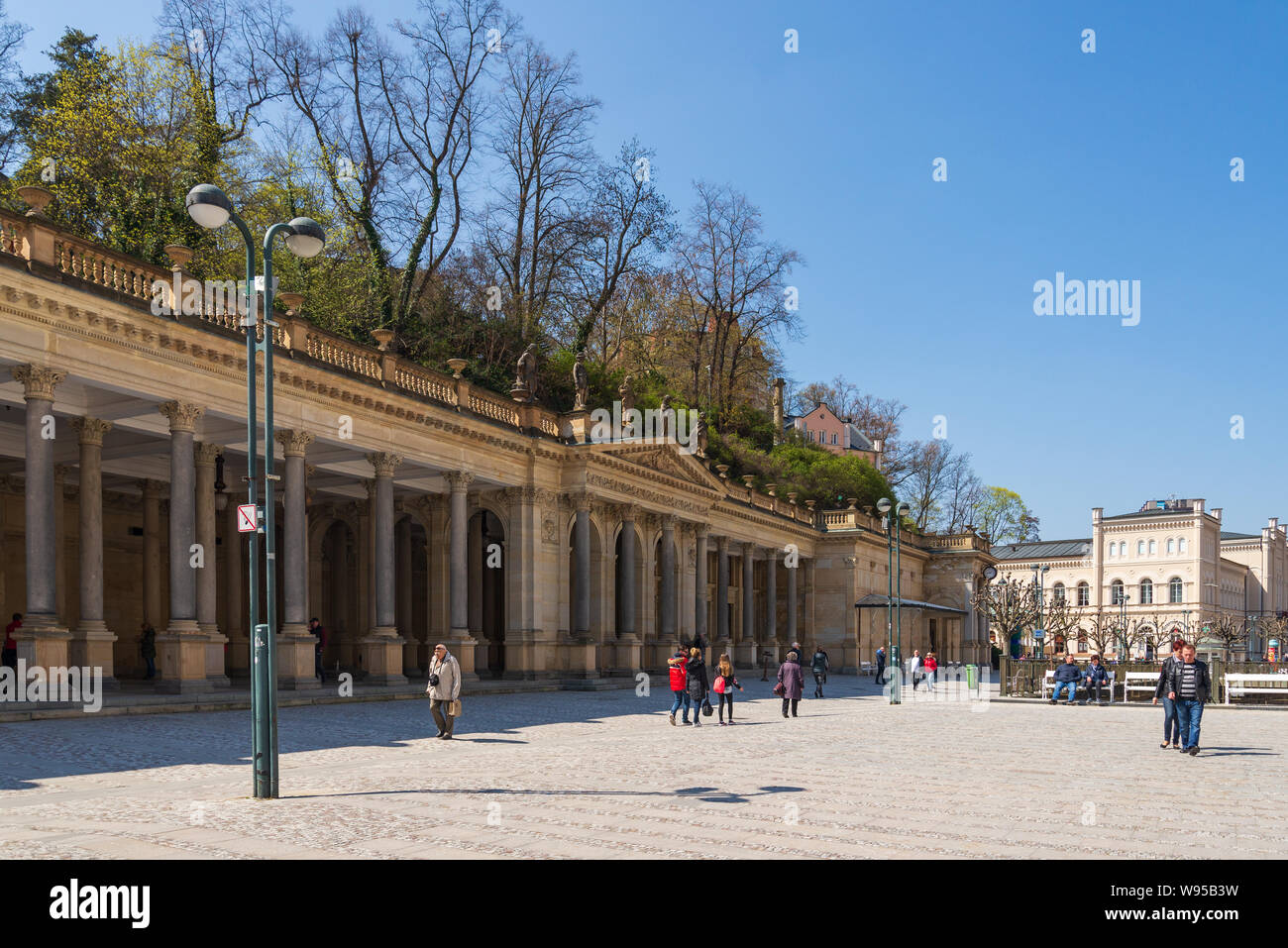 View above Tepla river, and Mill Colonnade, the largest Renaissance ...