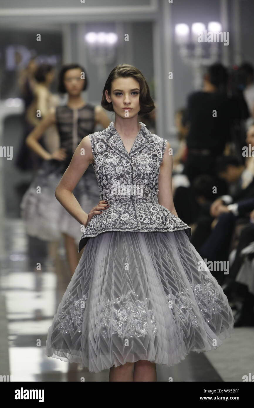 Chinese model christian dior paris haute couture 2012 hi-res stock ...