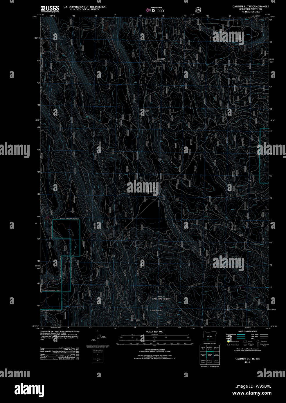 USGS Topo Map Oregon Calimus Butte 20110719 TM Inverted Restoration ...