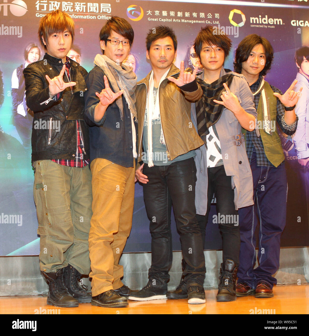 (From left) Ashin Chan, Ming Lau, Richard Stone, Monster Wen and ...