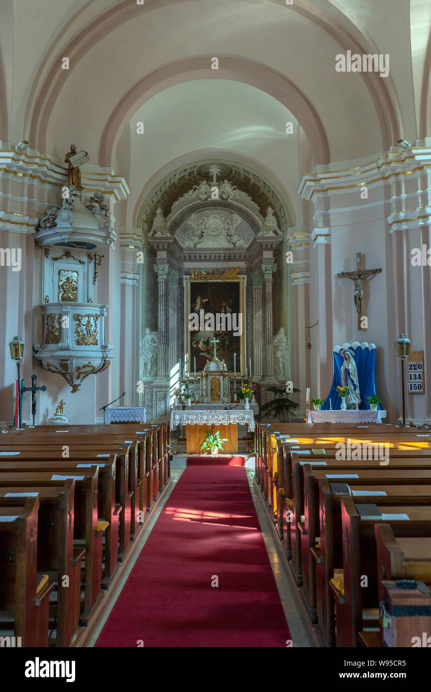 Interior of the St Stephen church in Domos, Hungary Stock Photo - Alamy
