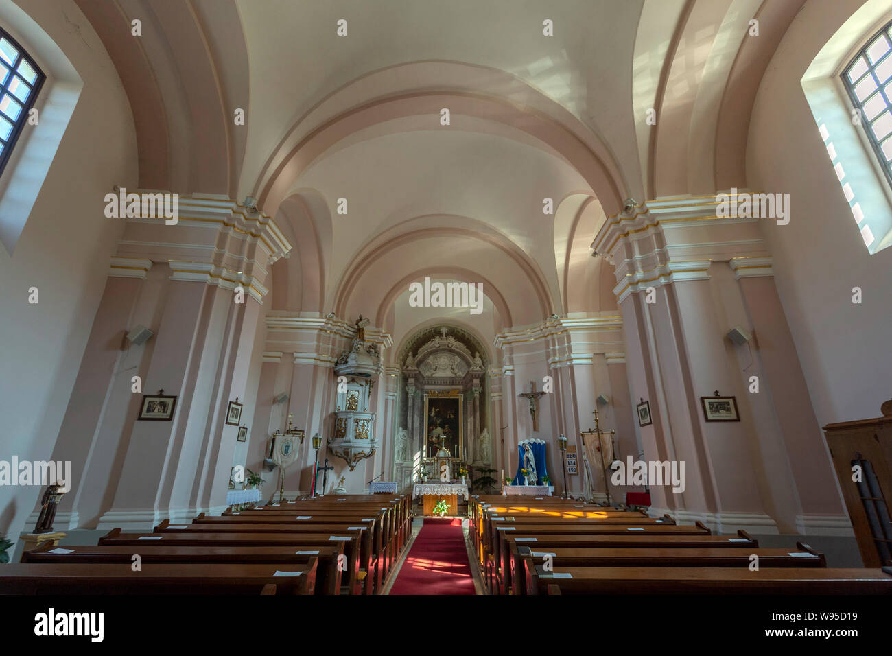 Interior of the St Stephen church in Domos, Hungary Stock Photo - Alamy