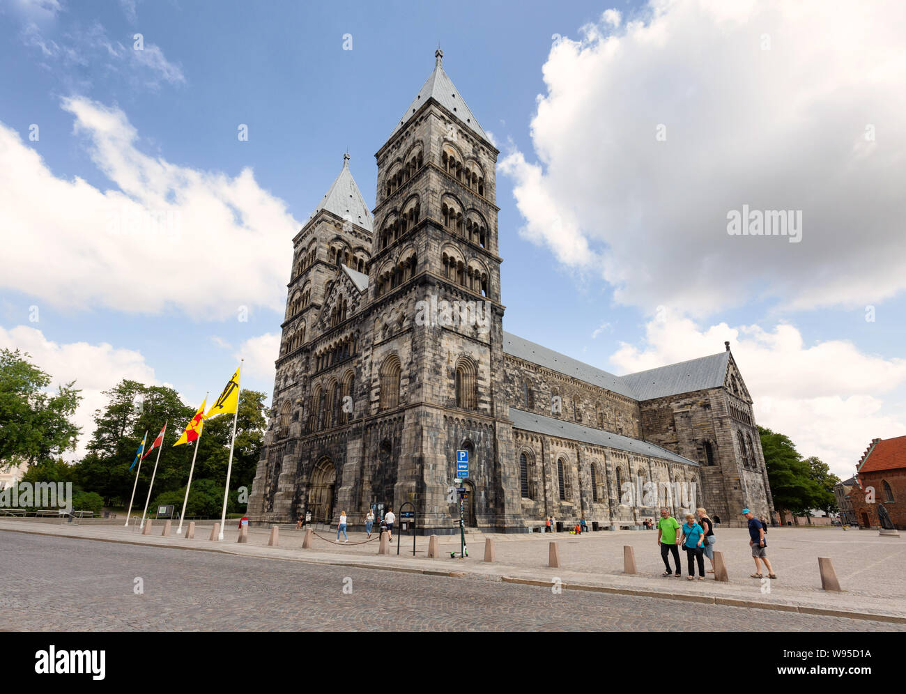 Lund Sweden; Lund Cathedral, a medieval 12th century cathedral in the ...