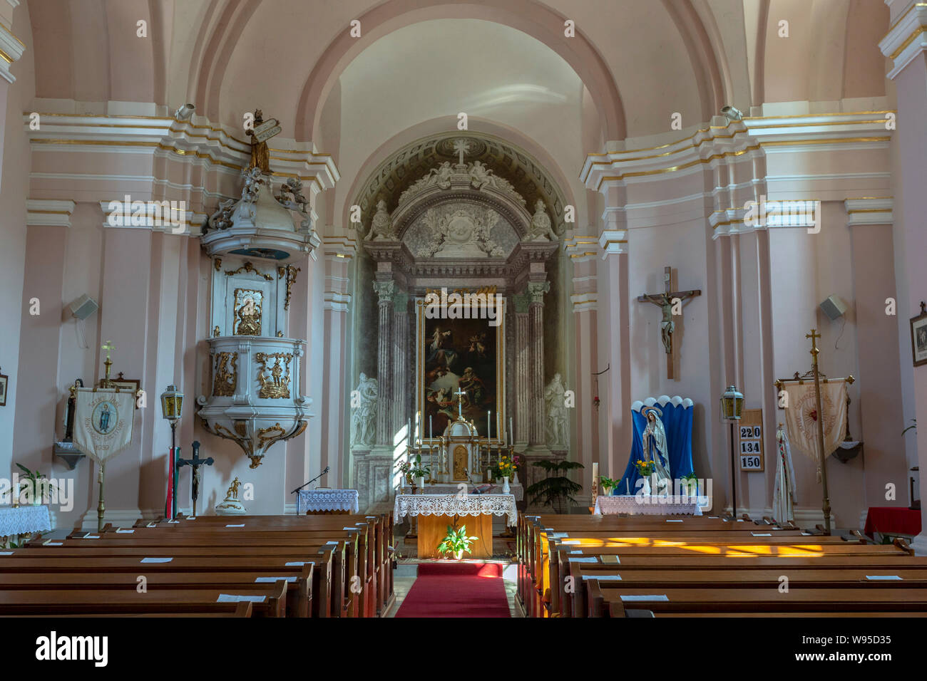 Interior of the St Stephen church in Domos, Hungary Stock Photo - Alamy