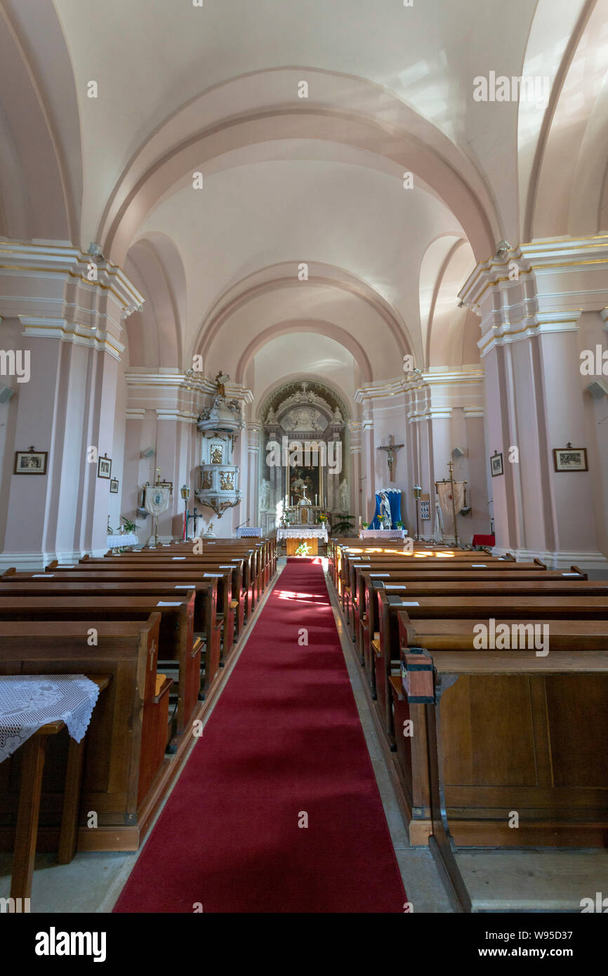 Interior of the St Stephen church in Domos, Hungary Stock Photo - Alamy