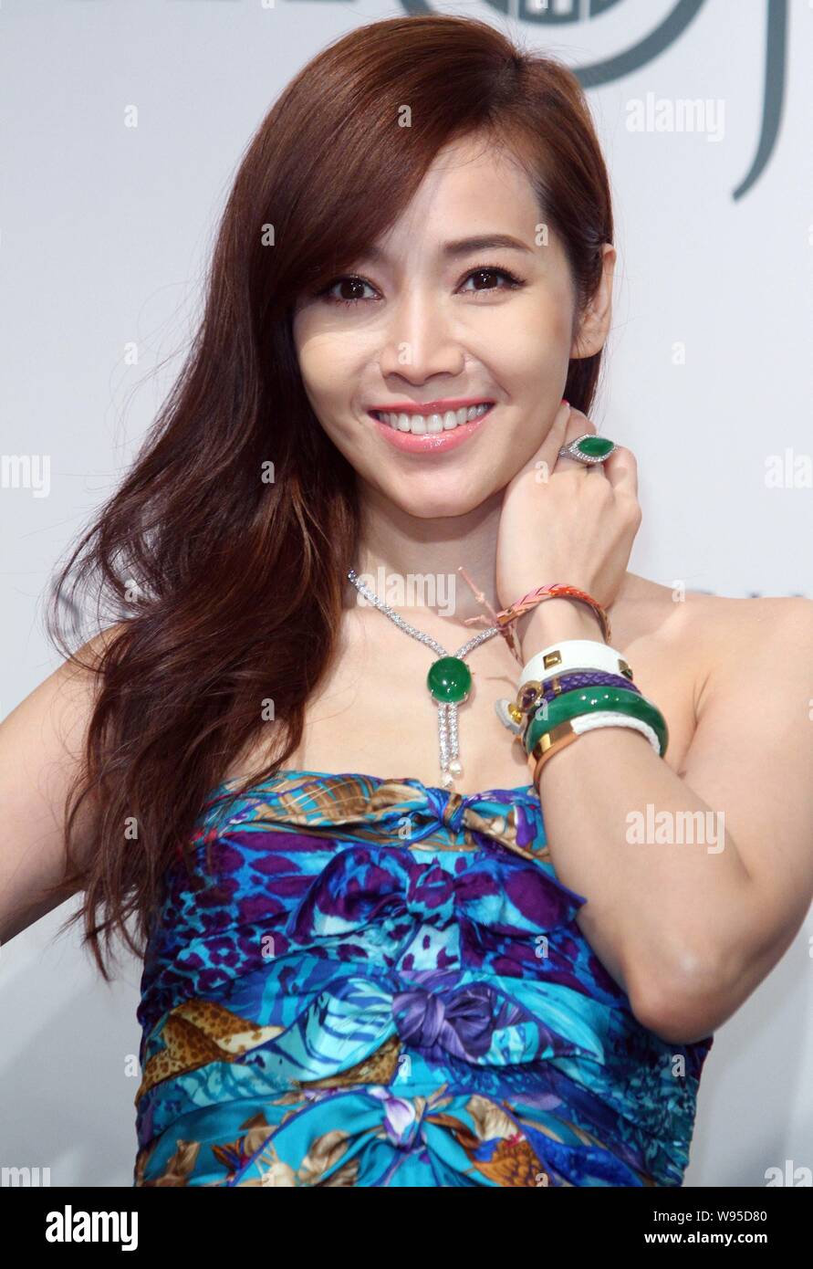 Taiwanese host and actress Patty Hou poses during a jewellery ...