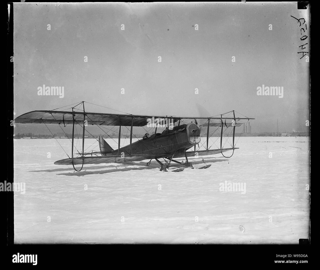 Airplane in snow Stock Photo - Alamy