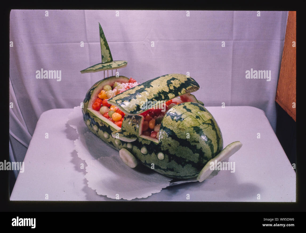 Airplane watermelon with melon balls, Menges, Livingston Manor, New ...