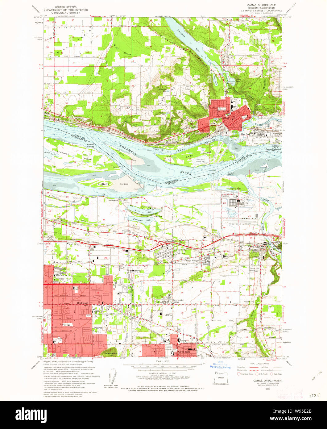 Map of camas hi-res stock photography and images - Alamy