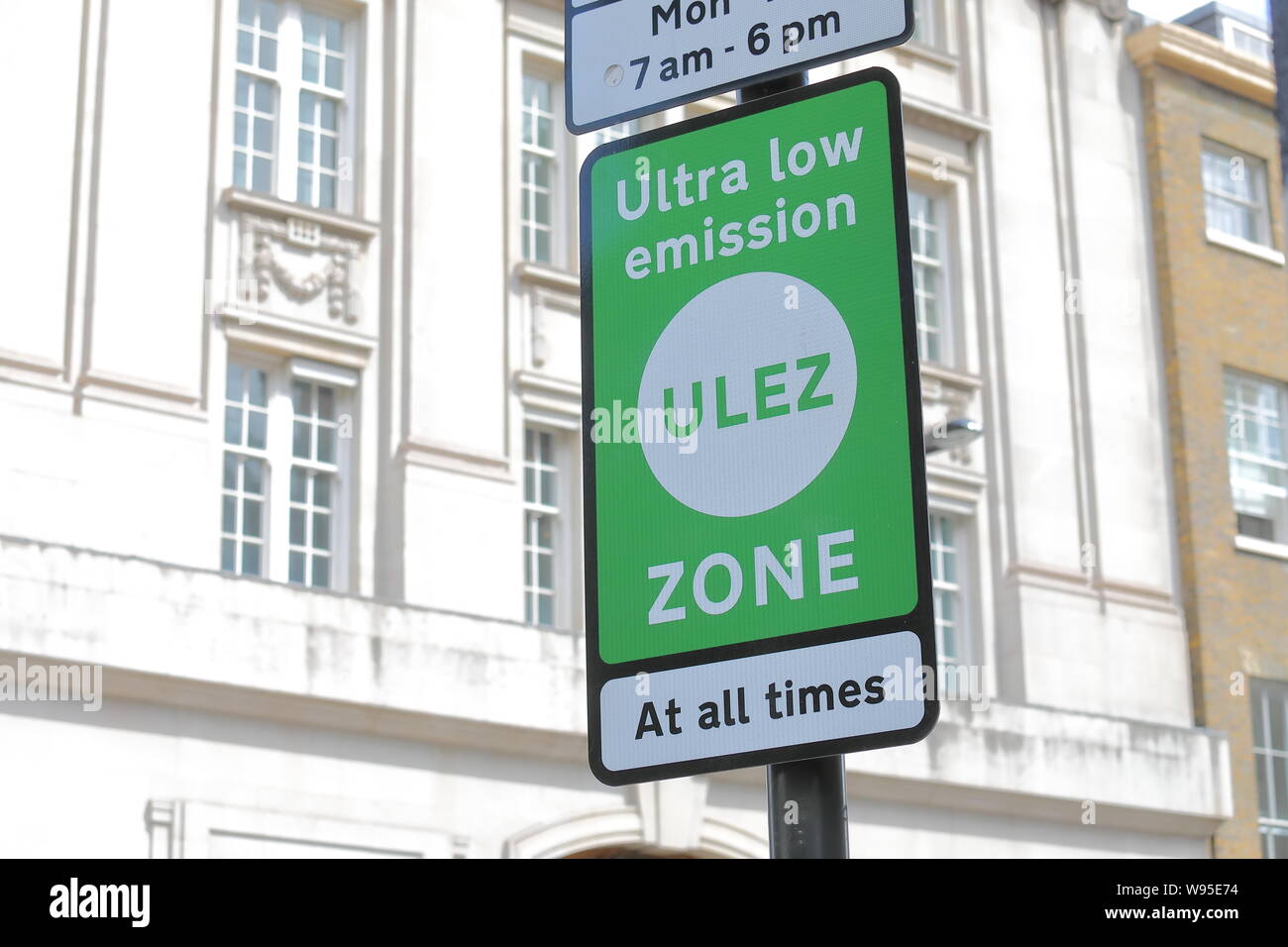 Ultra low emission ULEZ Zone sign London UK Stock Photo - Alamy