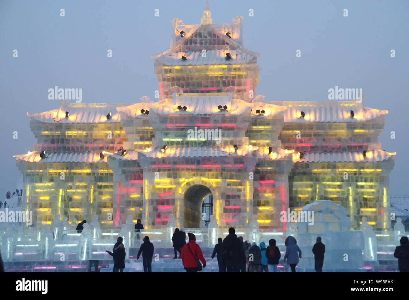 An ice place is seen in the Ice Wonderland, where soon the 14th Harbin ...