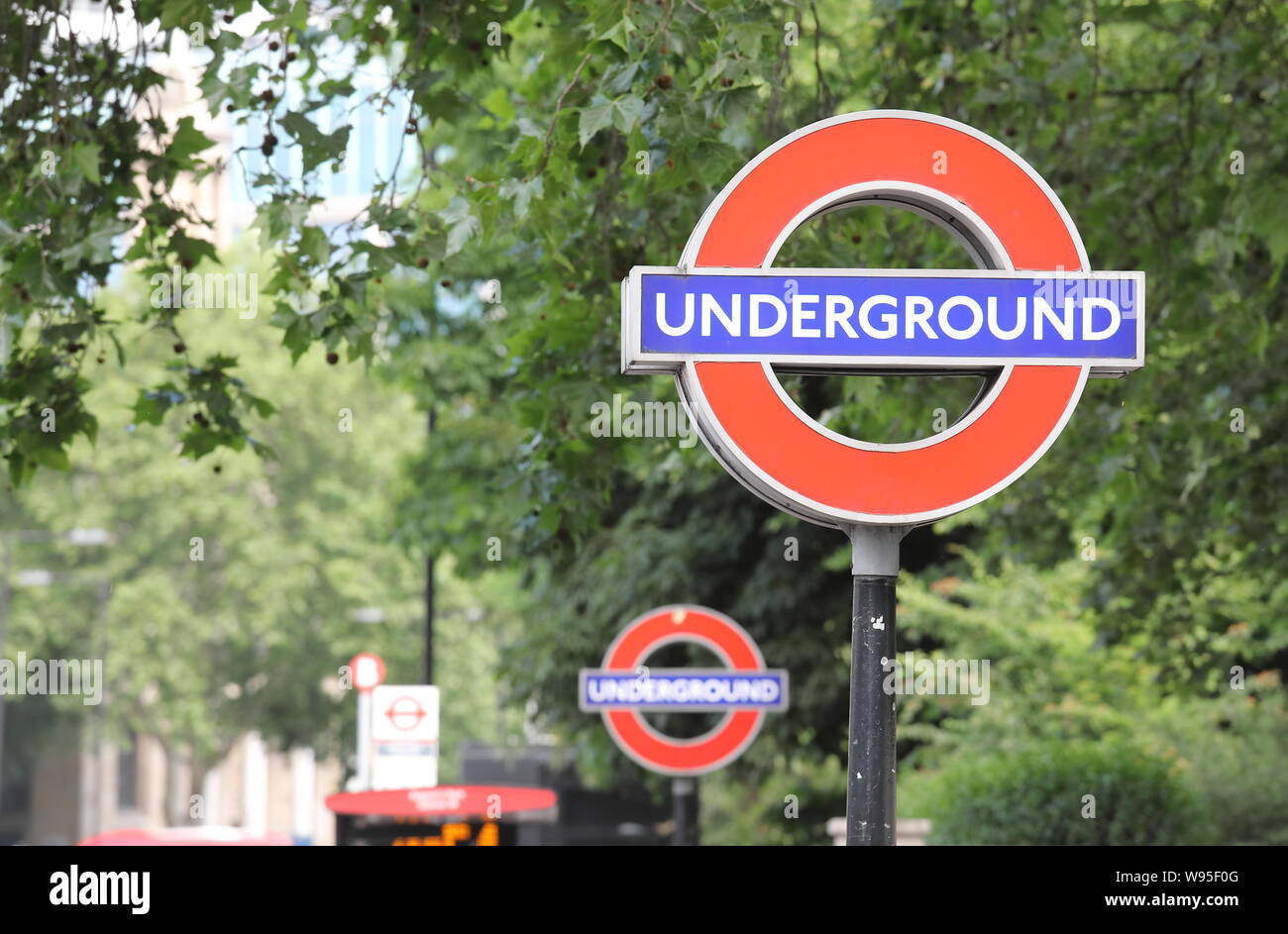 Tube underground subway sign London UK Stock Photo - Alamy