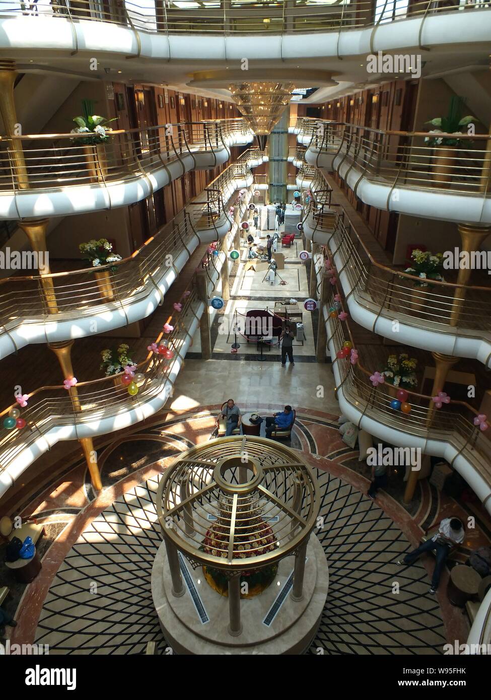 Internal view of Yangtze Gold 2, the largest river cruise ship in the ...