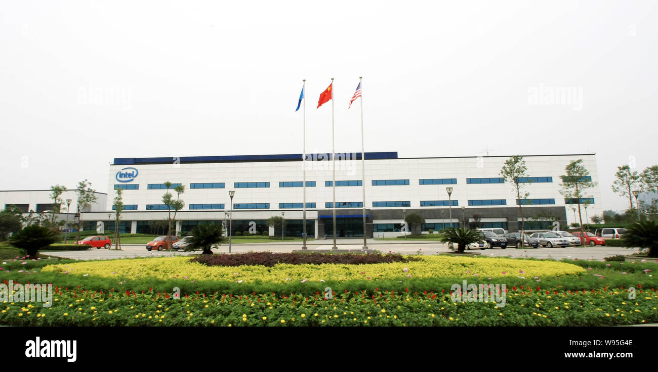 View of the plant of Intel Products (Chengdu) Ltd. in Chengdu city ...