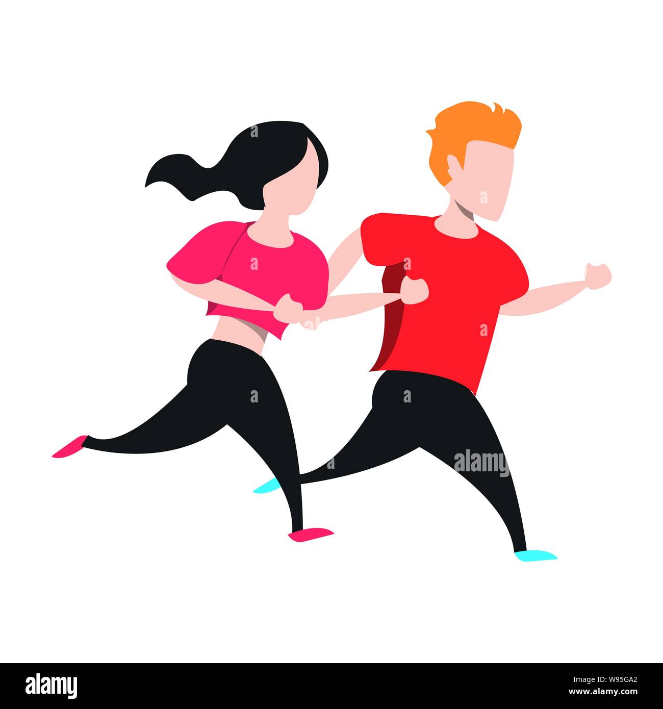 fitness sport heatlhy lifestyle cartoon Stock Vector Image & Art - Alamy
