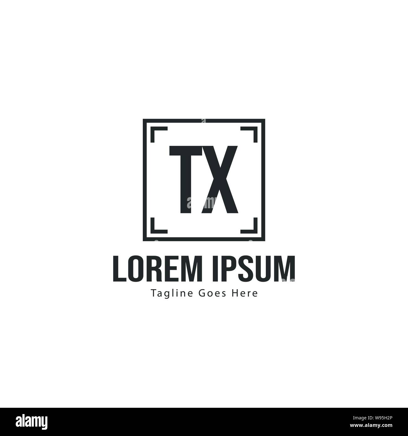 Tx logo design Black and White Stock Photos & Images - Alamy