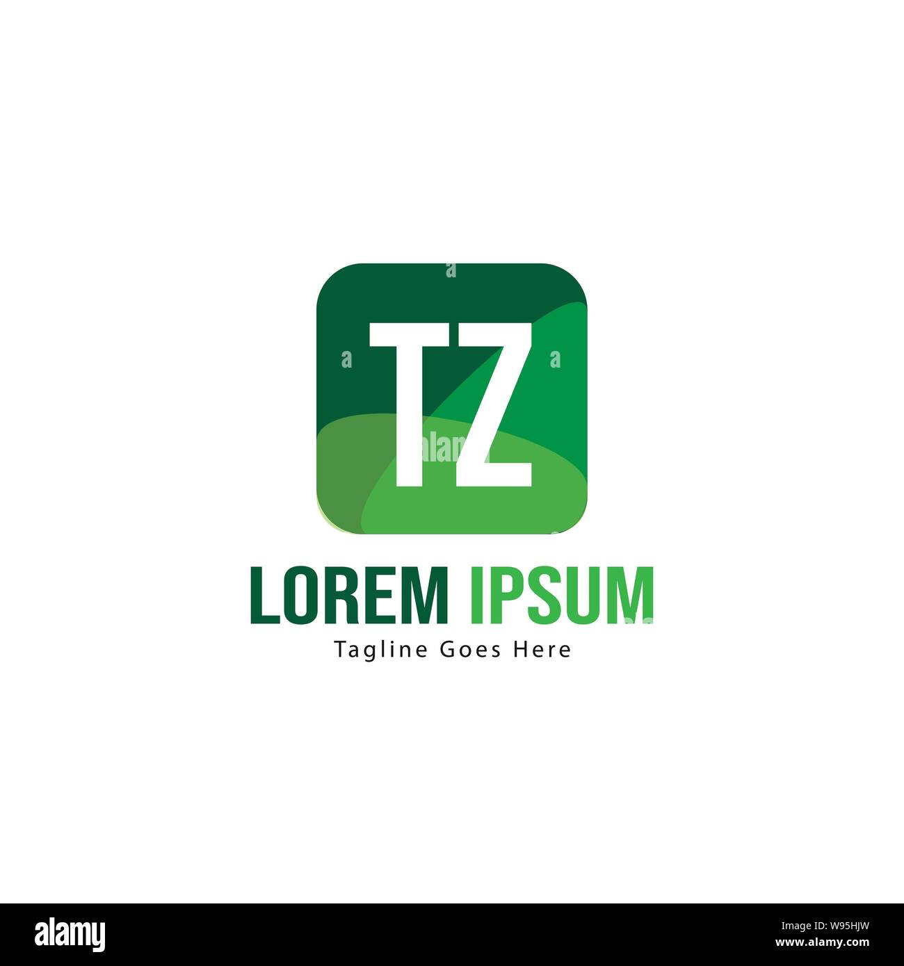 Initial TZ logo template with modern frame. Minimalist TZ letter logo vector illustration design ...