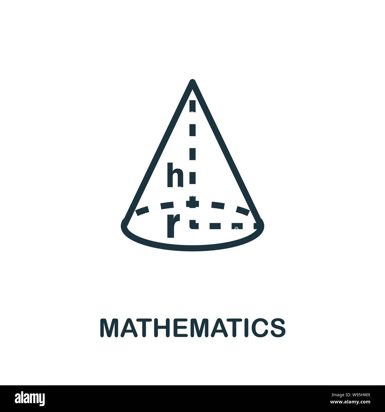 Mathematics vector icon symbol. Creative sign from education icons ...