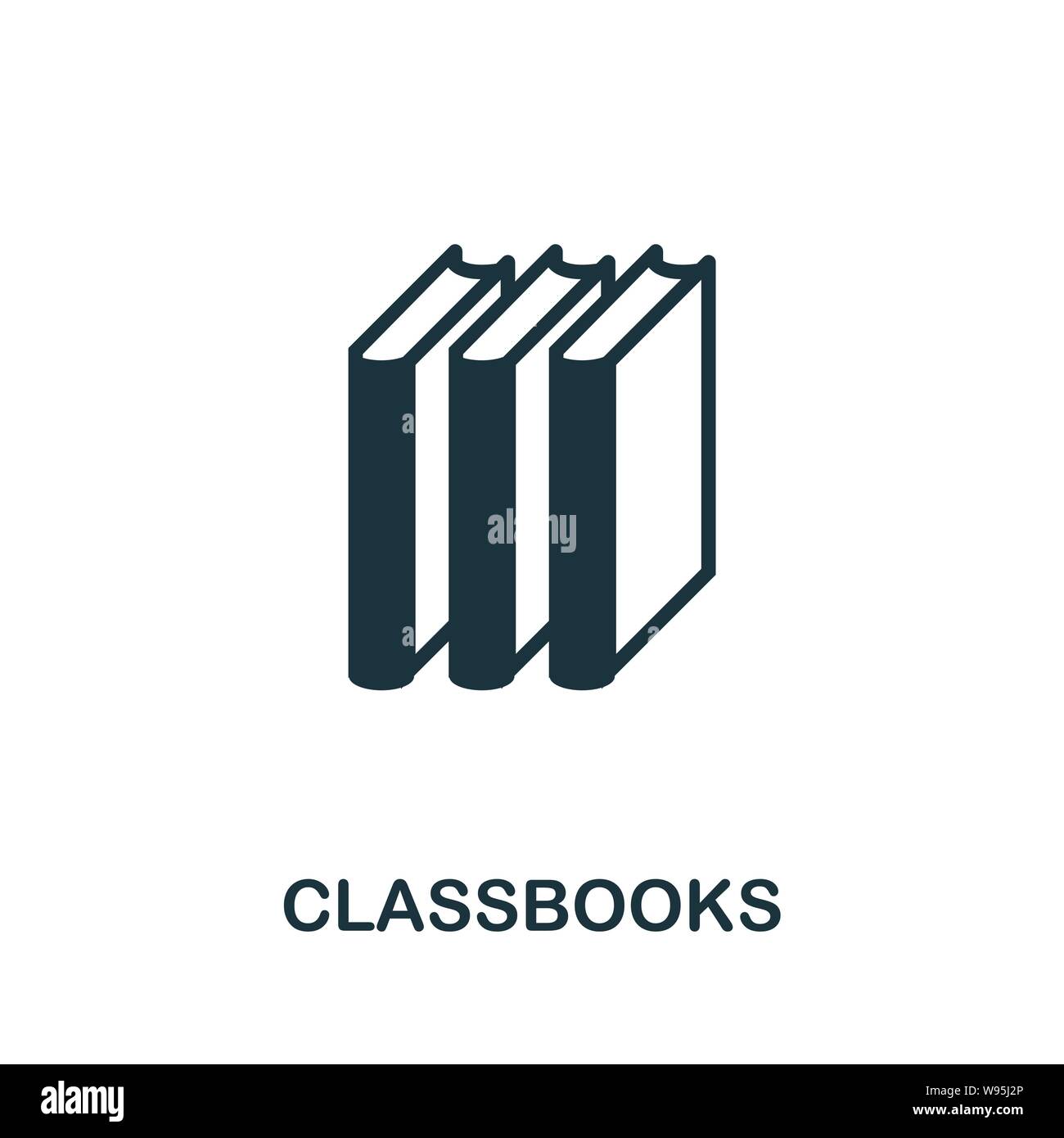 Classbooks vector icon symbol. Creative sign from education icons ...
