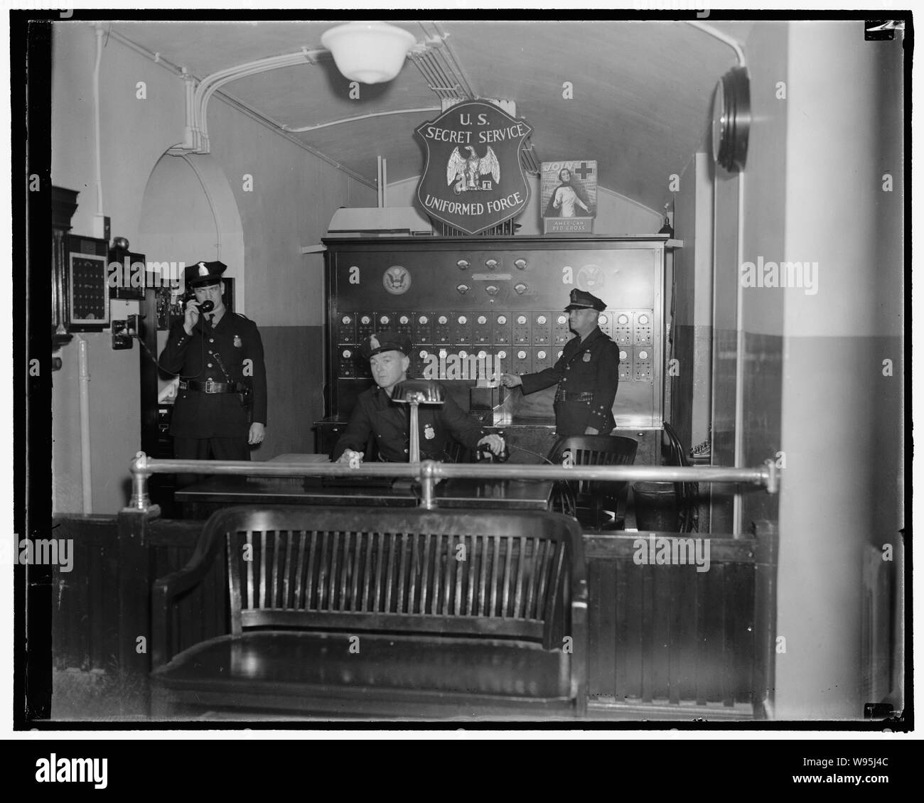 Alarm system of the Treasury Dept., Secret Service, 10/38 Stock Photo ...