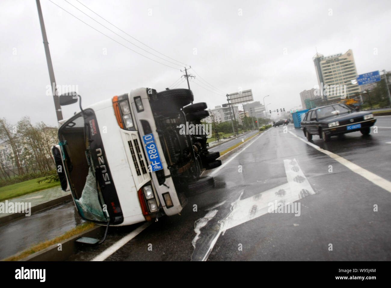 Toppled Car High Resolution Stock Photography and Images - Alamy