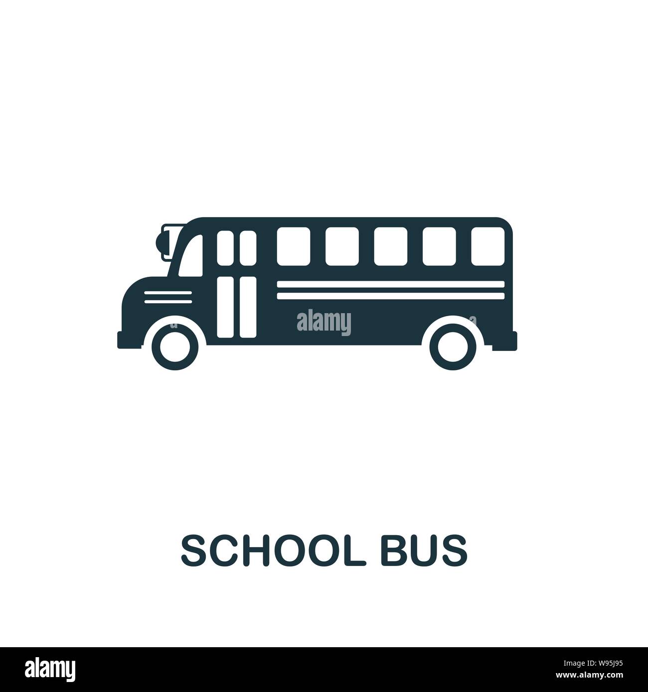 School Bus vector icon symbol. Creative sign from education icons ... School Bus vector icon symbol. Creative sign from education icons ...