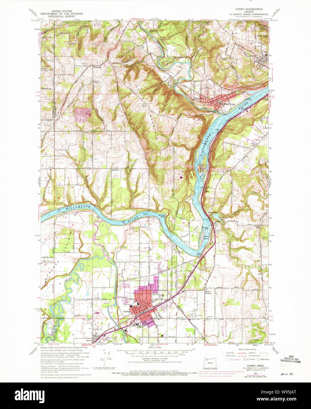 Map of canby hi-res stock photography and images - Alamy