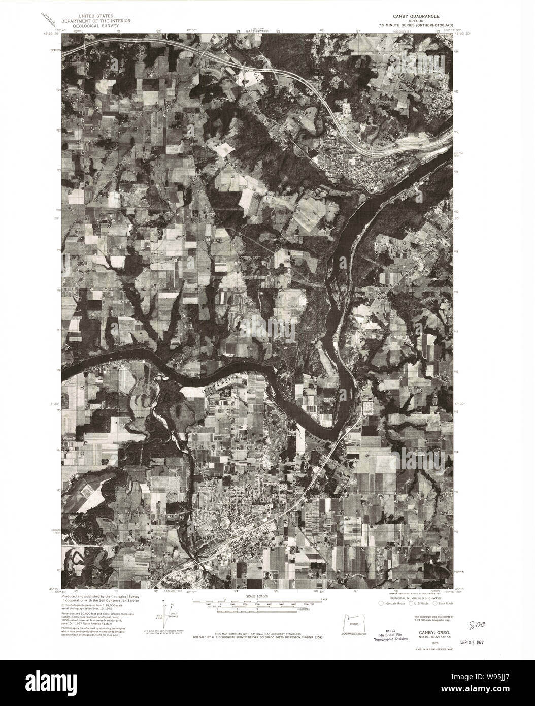 Map of canby Cut Out Stock Images & Pictures - Alamy