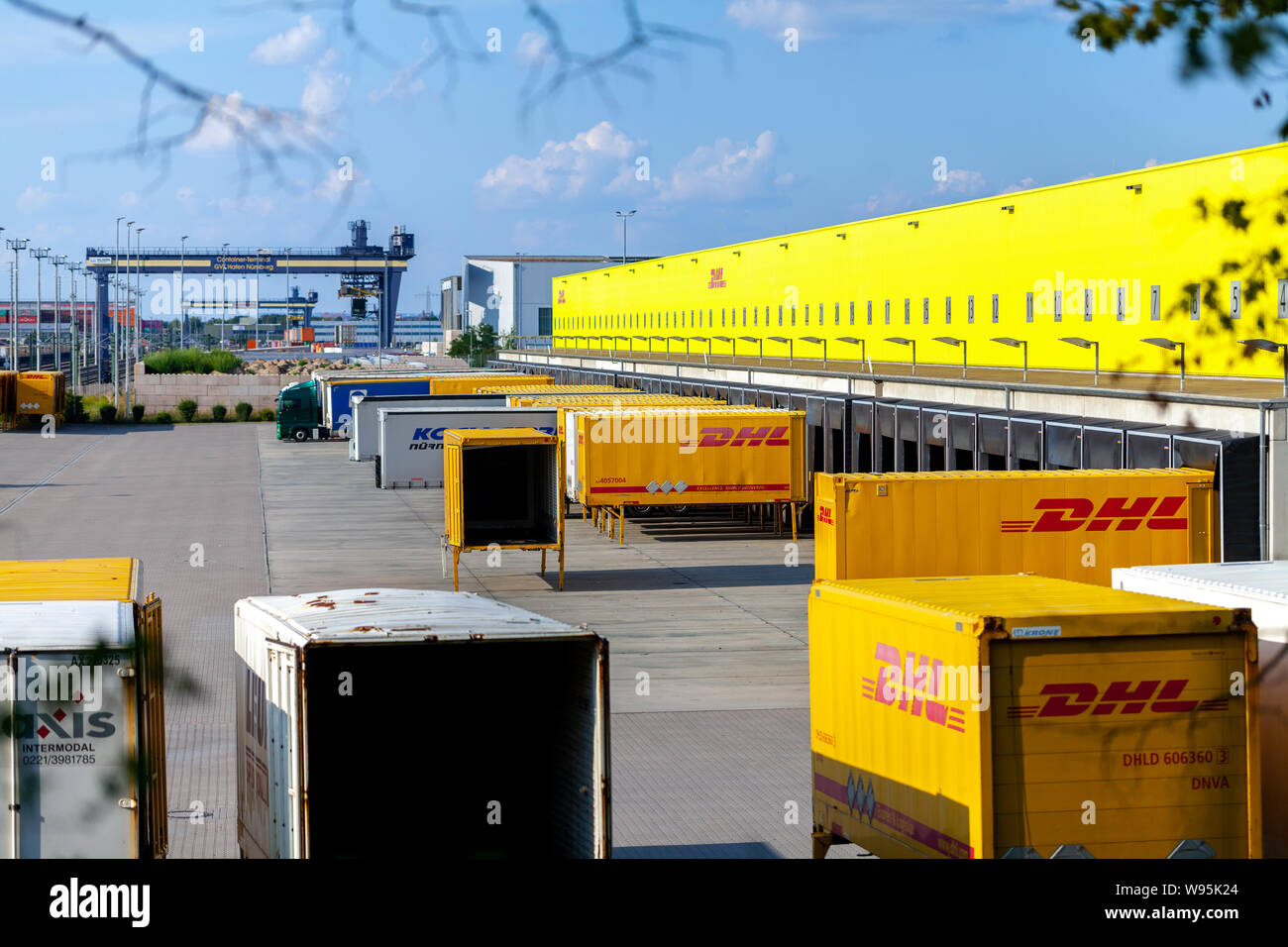 NUREMBERG / GERMANY - AUGUST 4, 2019: Freight logisitc center from ...