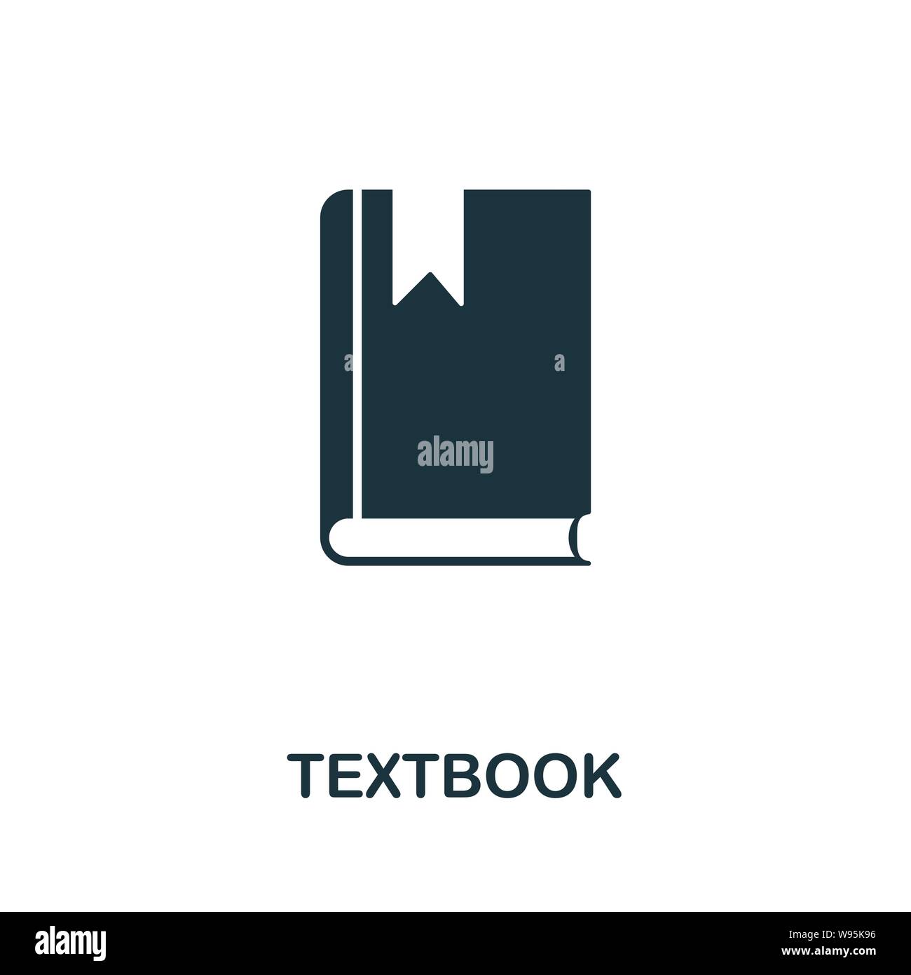 Textbook vector icon symbol. Creative sign from education icons ...