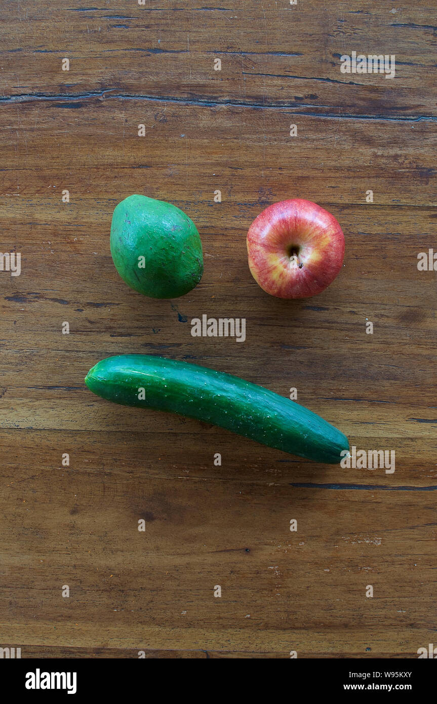 Human face fruit and vegetables hi-res stock photography and images - Alamy