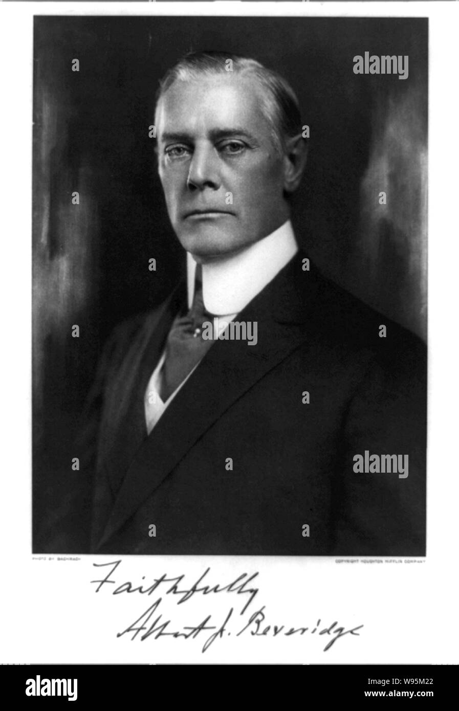 Albert Jeremiah Beveridge, half-length portrait, facing left Stock ...