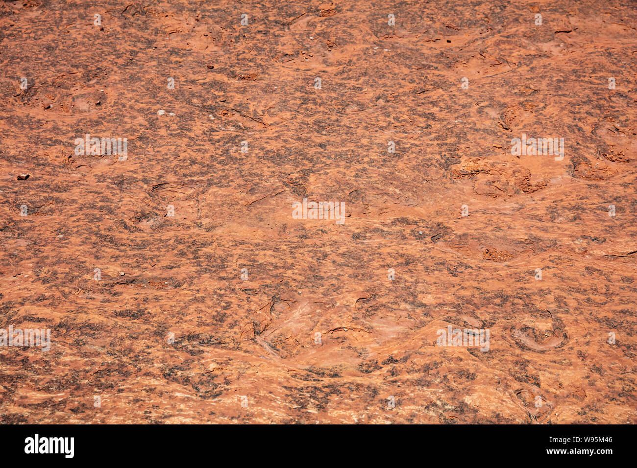 Red orange color rock background, texture. Eroded desert sandstone ...