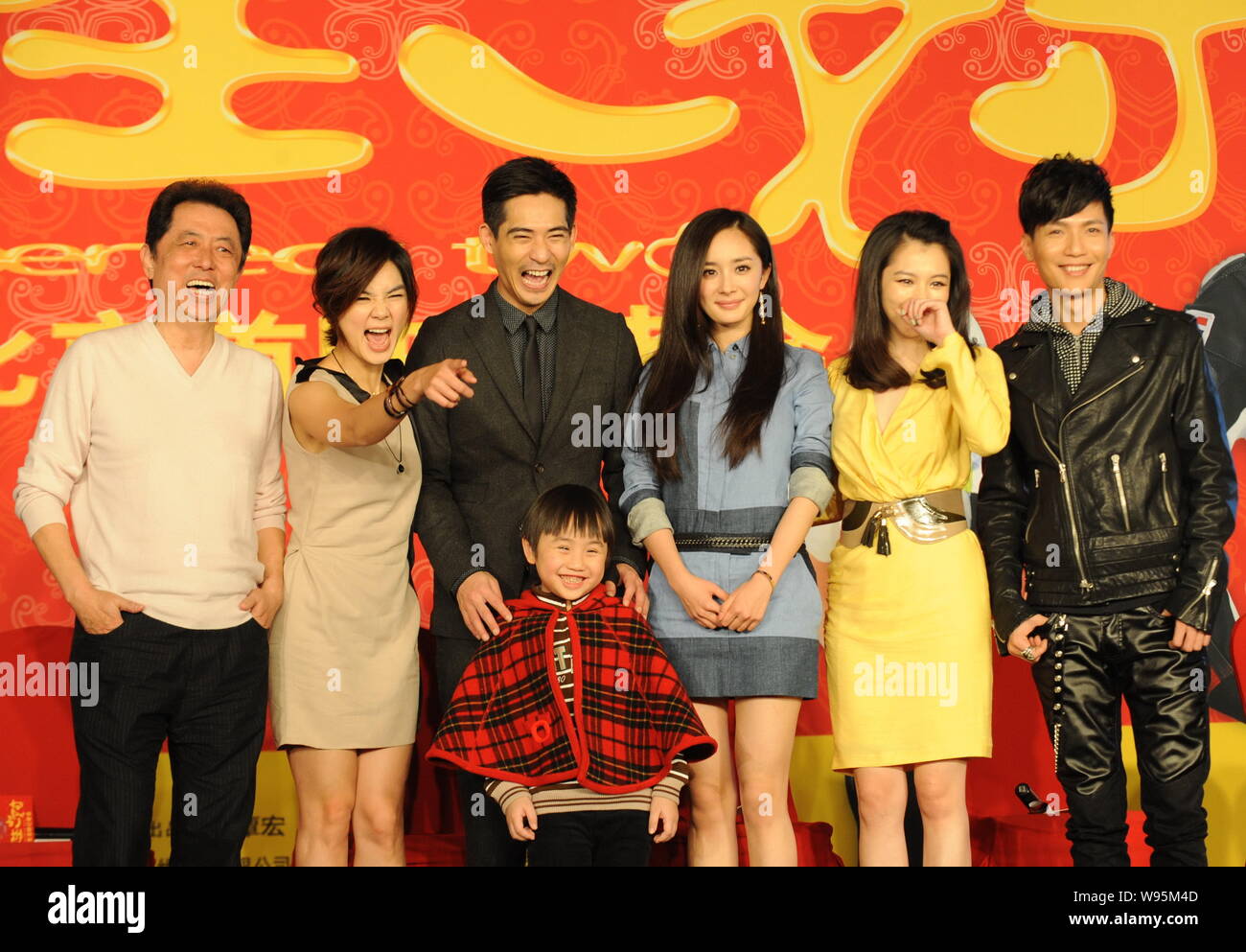 (Back from left) Taiwanese director Chu Yin-Ping, Taiwanese actress and singer Ella, Taiwanese ...